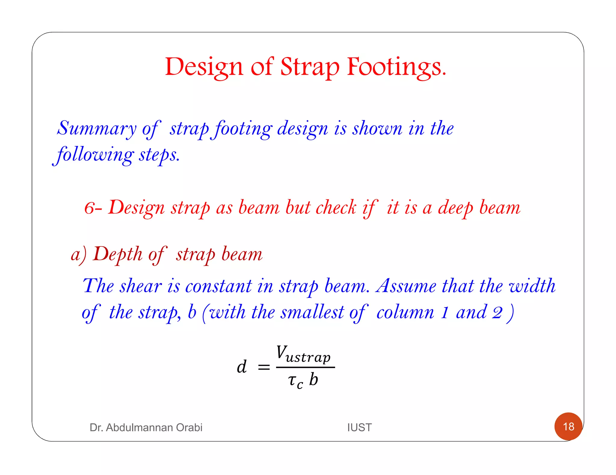 Lecture 7 strap footing | PDF