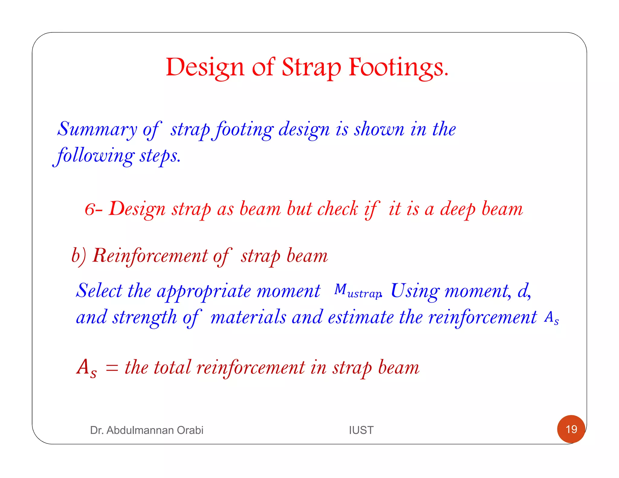 Lecture 7 strap footing | PDF