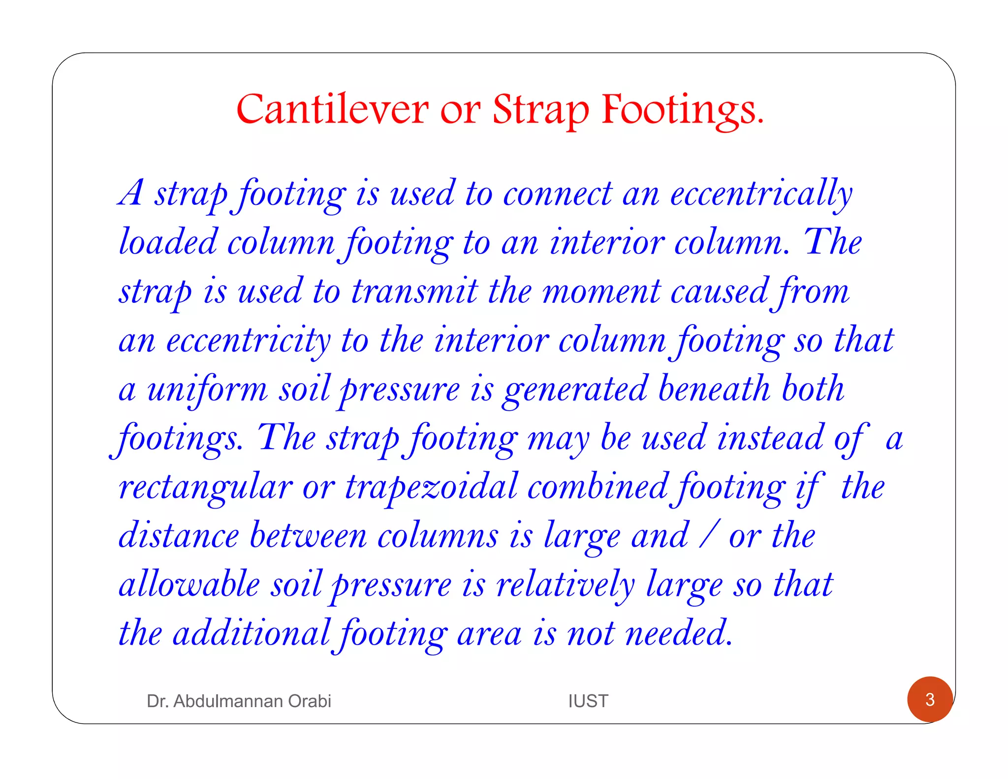 Lecture 7 strap footing | PDF