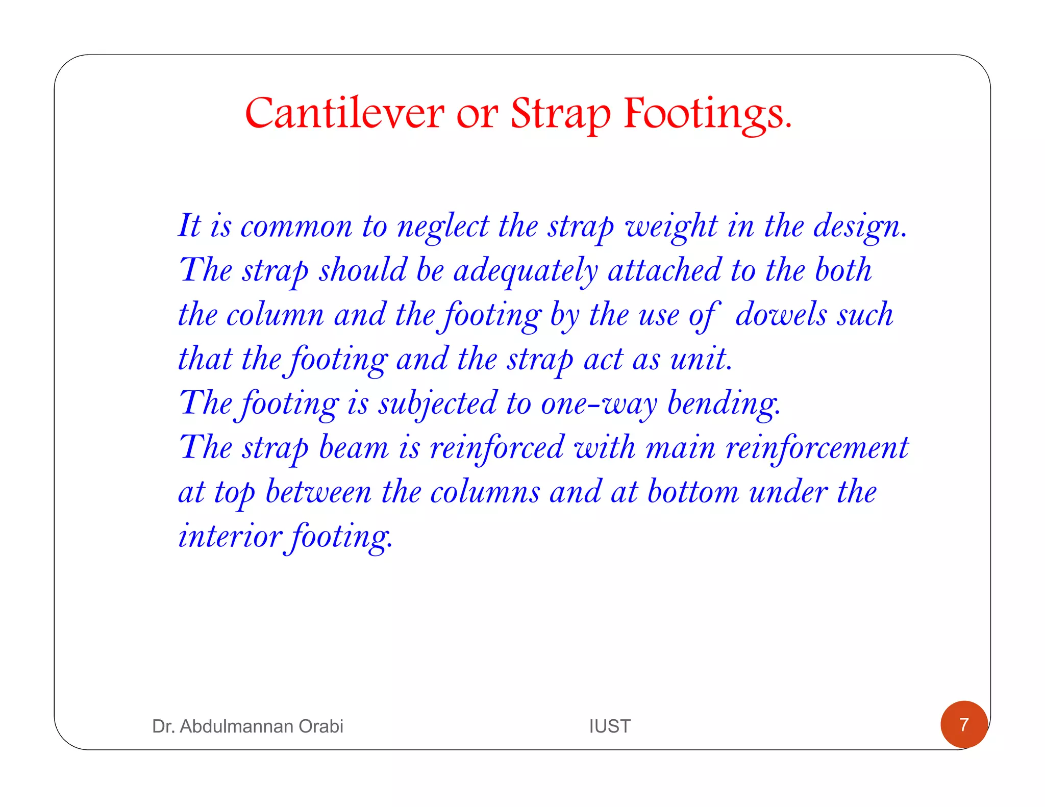 Lecture 7 strap footing | PDF