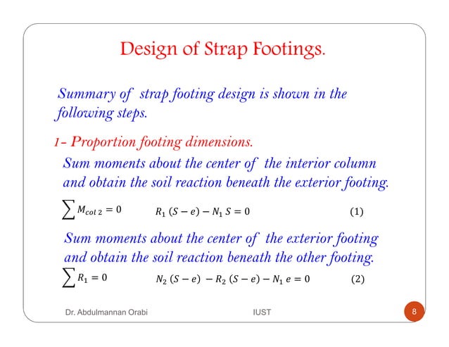 Lecture 7 strap footing | PDF