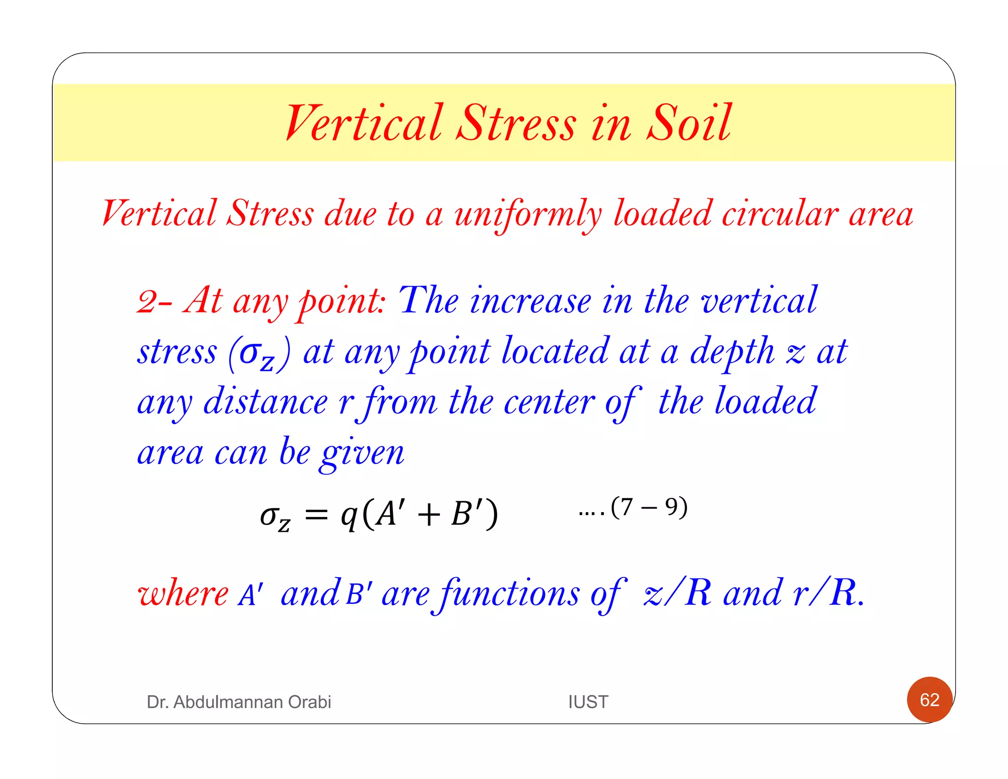Lecture 7 stress distribution in soil | PDF