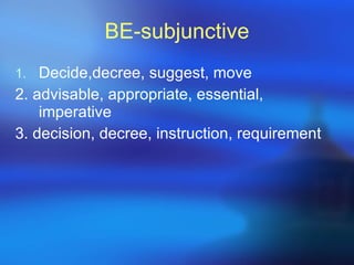 Lecture 7 Subjunctive Mood | PPT