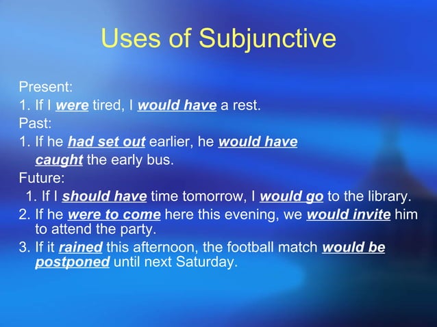 Lecture 7 Subjunctive Mood | PPT