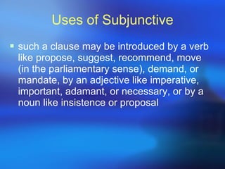 Lecture 7 Subjunctive Mood | PPT