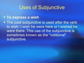 Lecture 7 Subjunctive Mood | PPT