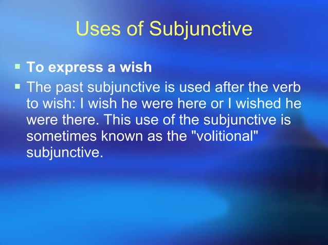 Lecture 7 Subjunctive Mood | PPT