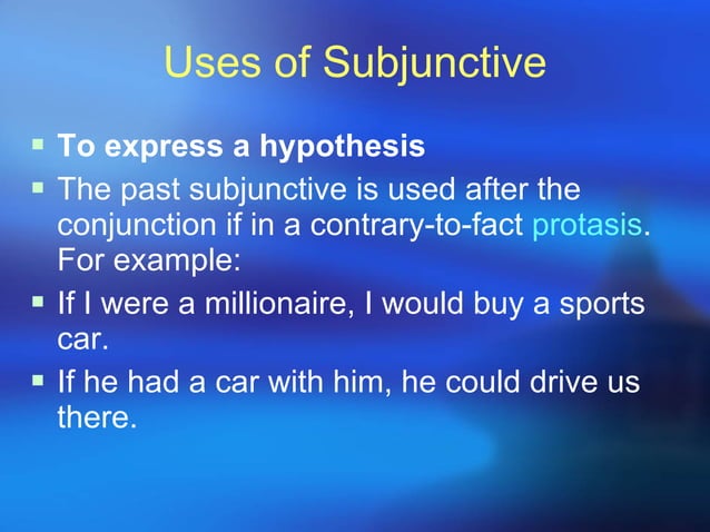 Lecture 7 Subjunctive Mood | PPT