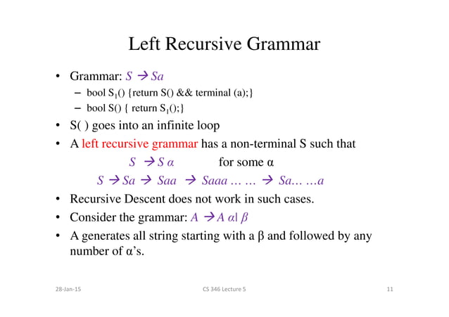 Lecture7 syntax analysis_3 | PPT