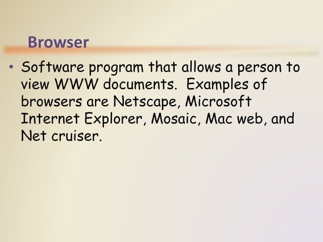 Lecture 7 The internet.pptx | Browsers | Computer Software and Applications