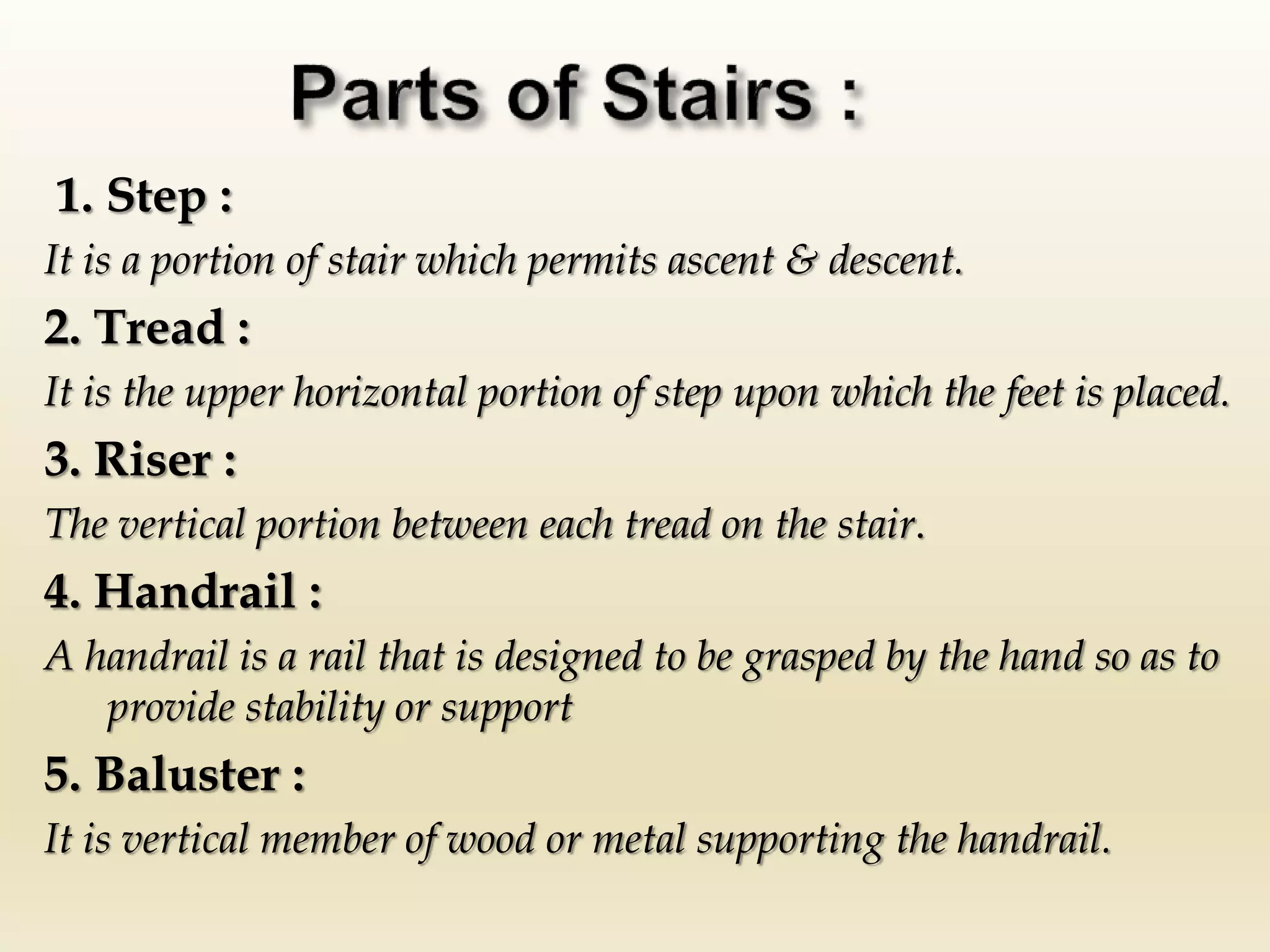 Lecture7 types of staircase | PPTX