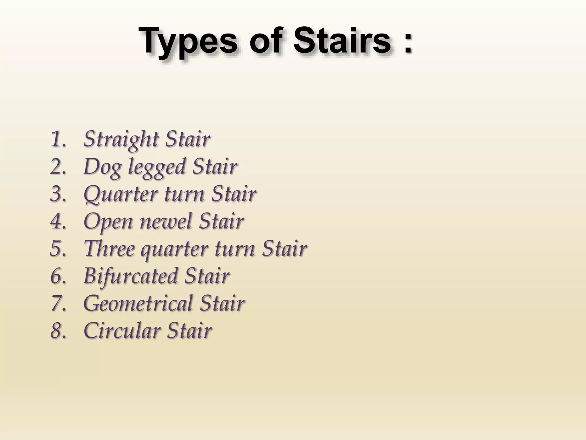 Lecture7 types of staircase | PPTX