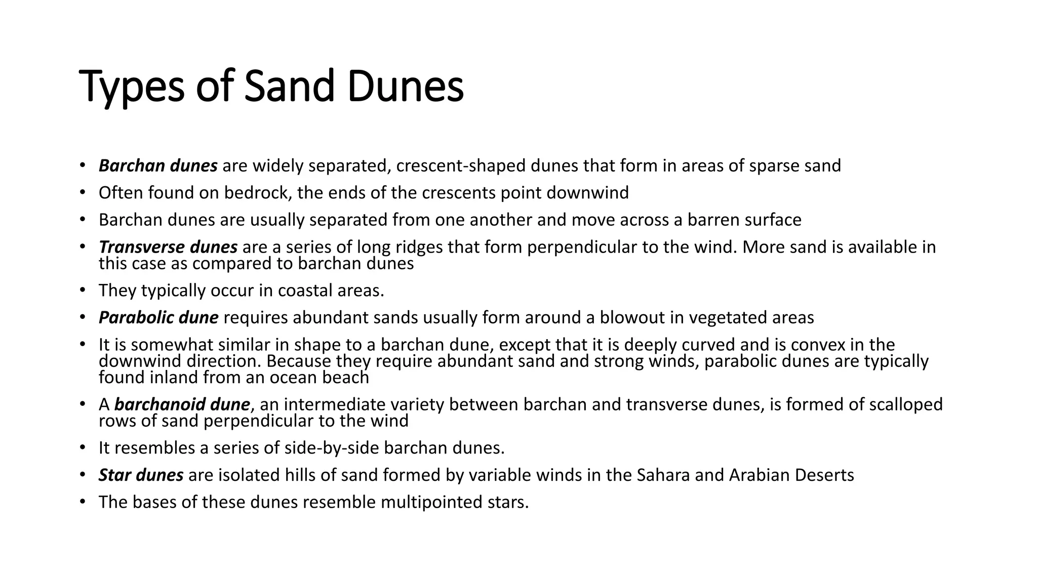 Wind deposition, loess and dunes | PPT