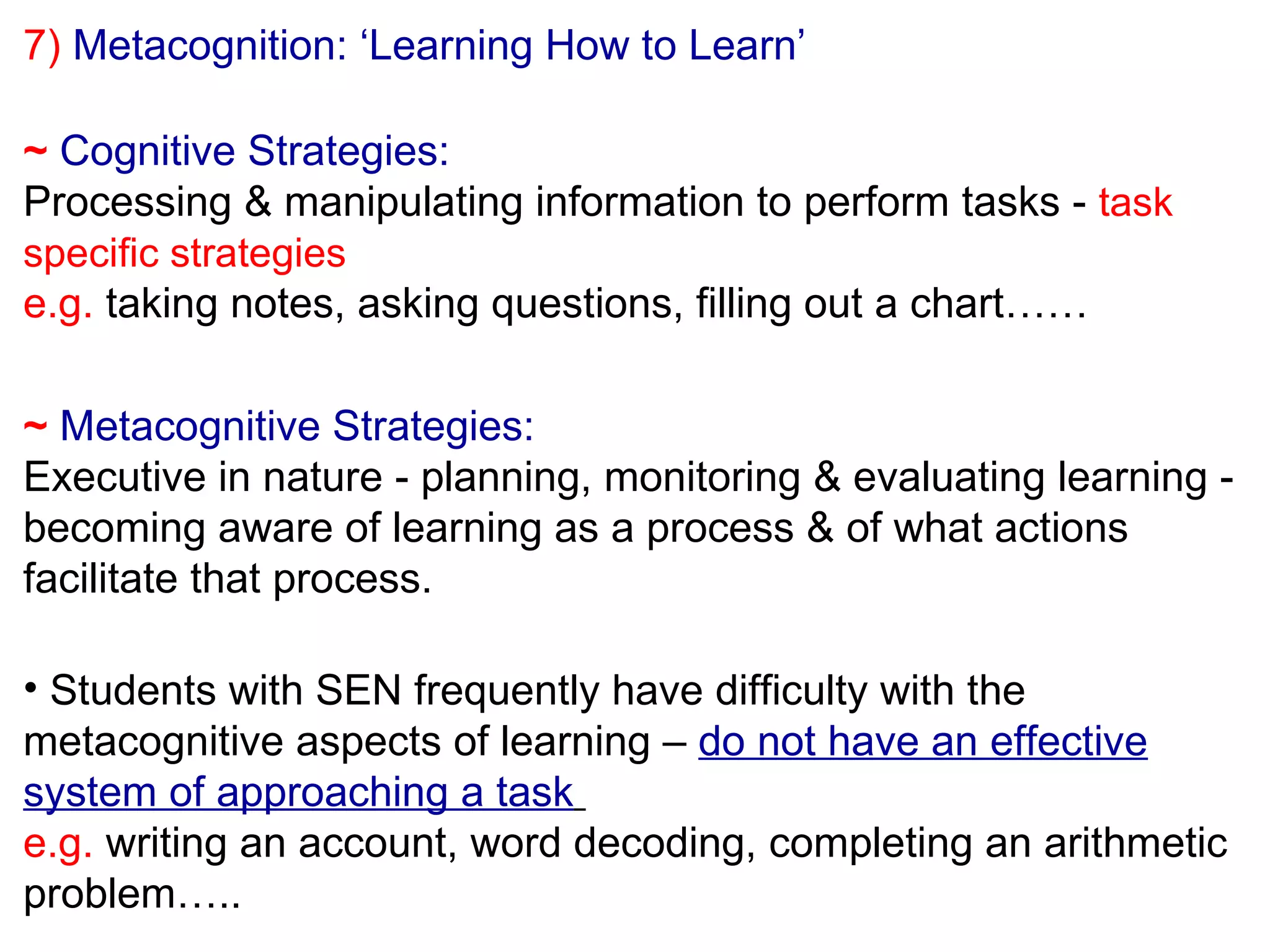 Teaching students with general learning disabilities | PPT