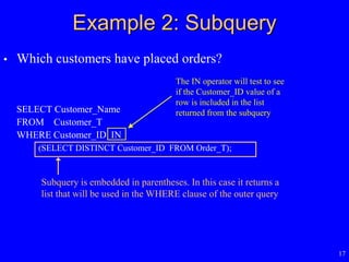 advanced sql(database) | PPT
