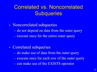 advanced sql(database) | PPT