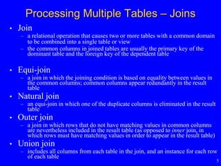 advanced sql(database) | PPT