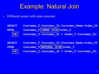 advanced sql(database) | PPT
