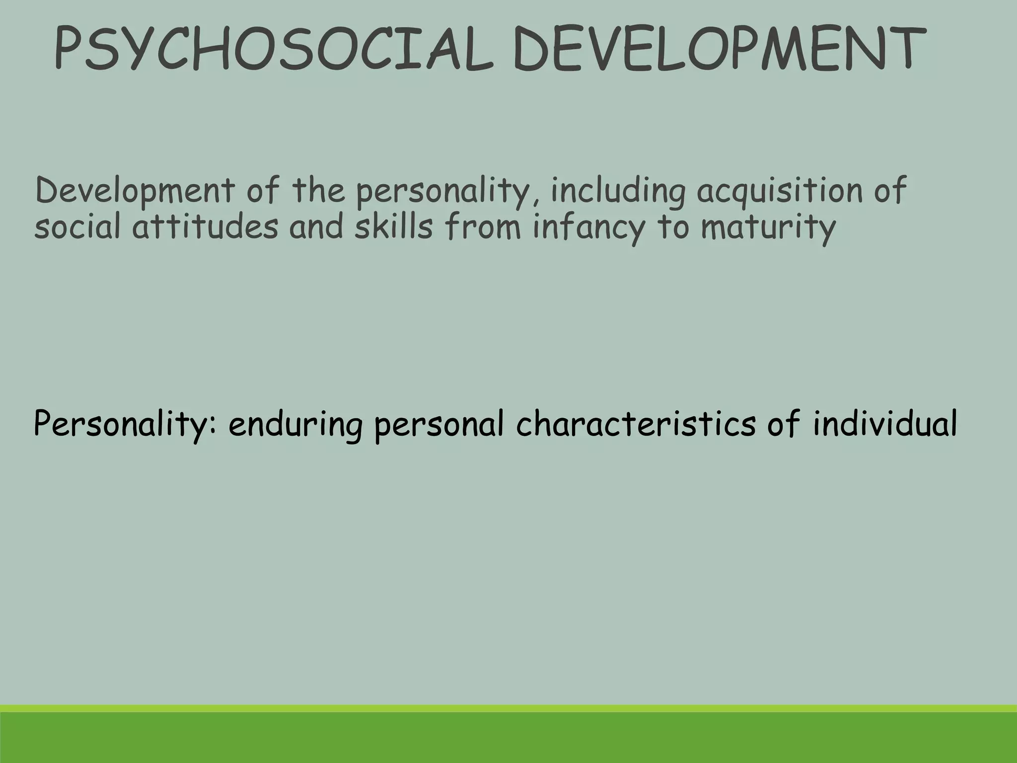 Lecture 8: Psychosocial development, erikson theory, 8 stages ...