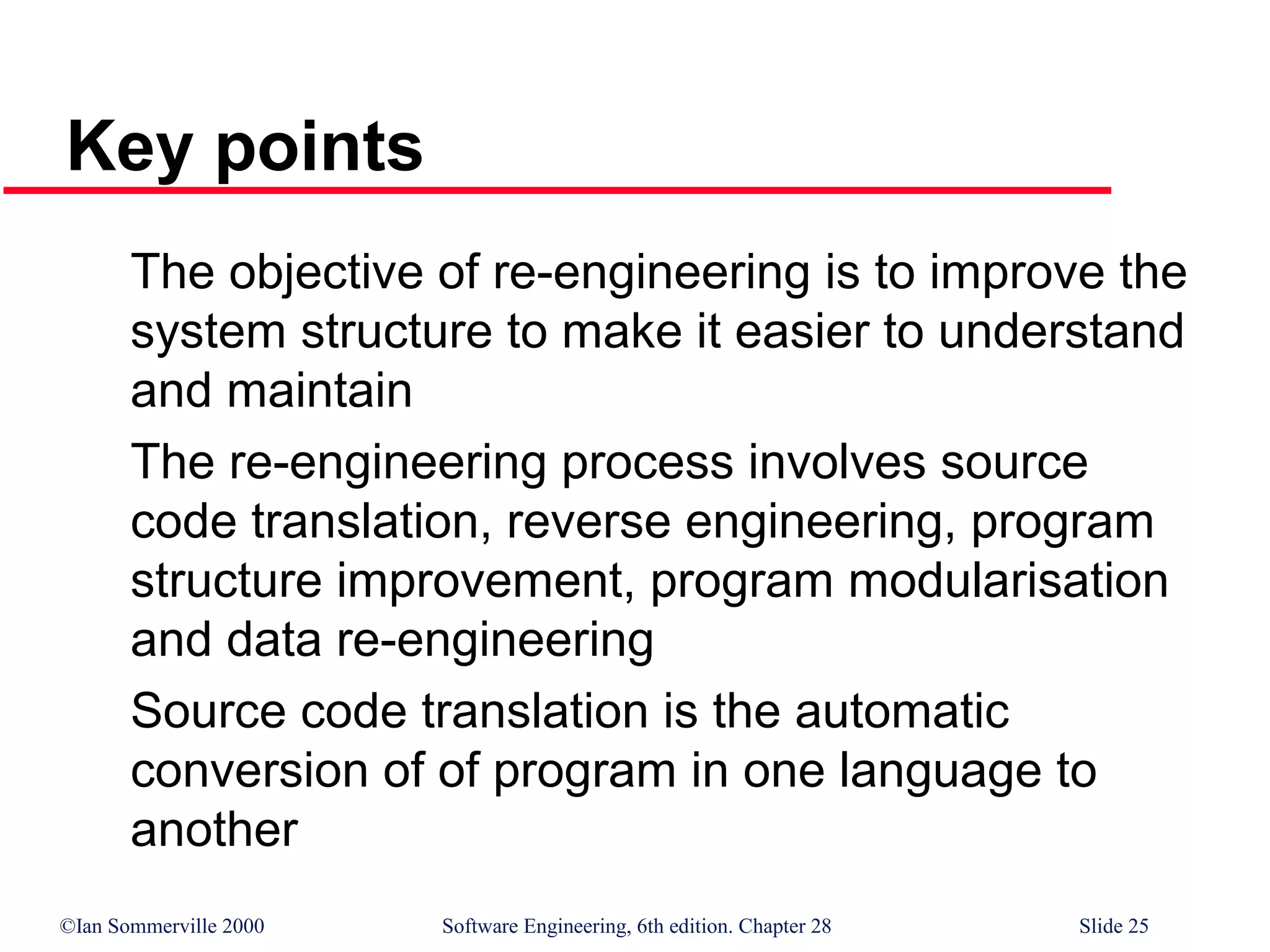 Software Re-Engineering | PPT