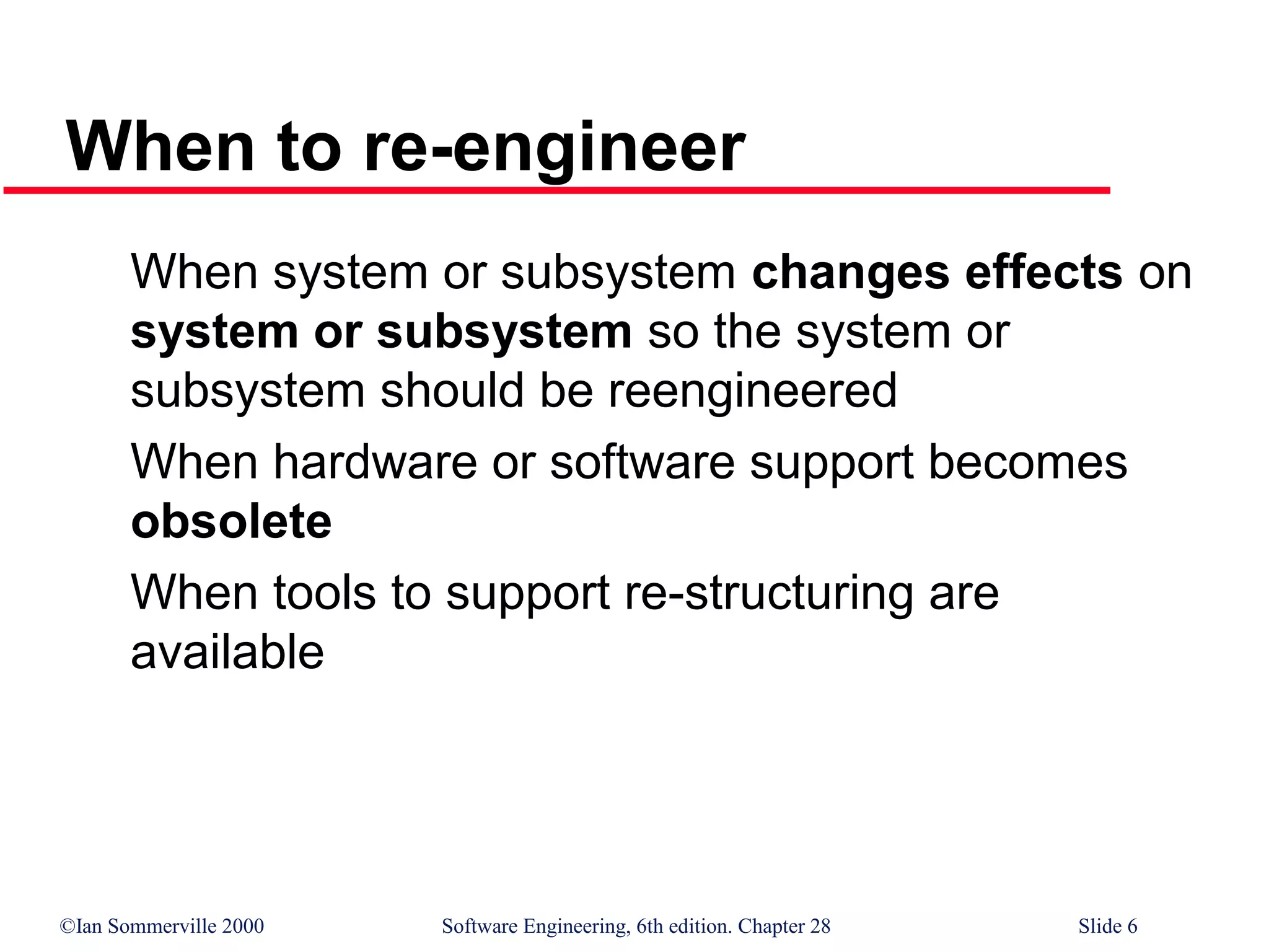 Software Re-Engineering | PPT