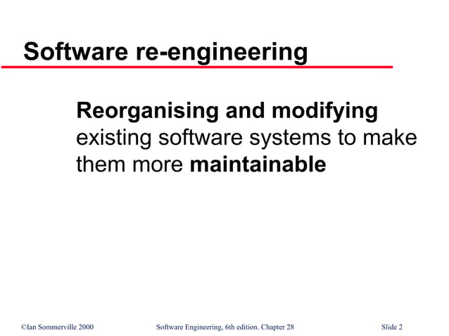 Software Re-Engineering | PPT