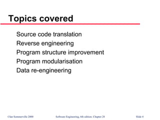Software Re-Engineering | PPT