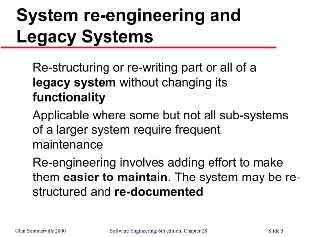 Software Re-Engineering | PPT