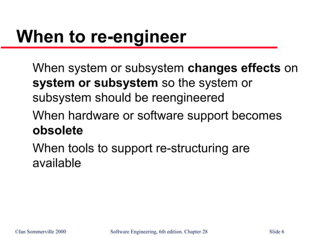 Software Re-Engineering | PPT
