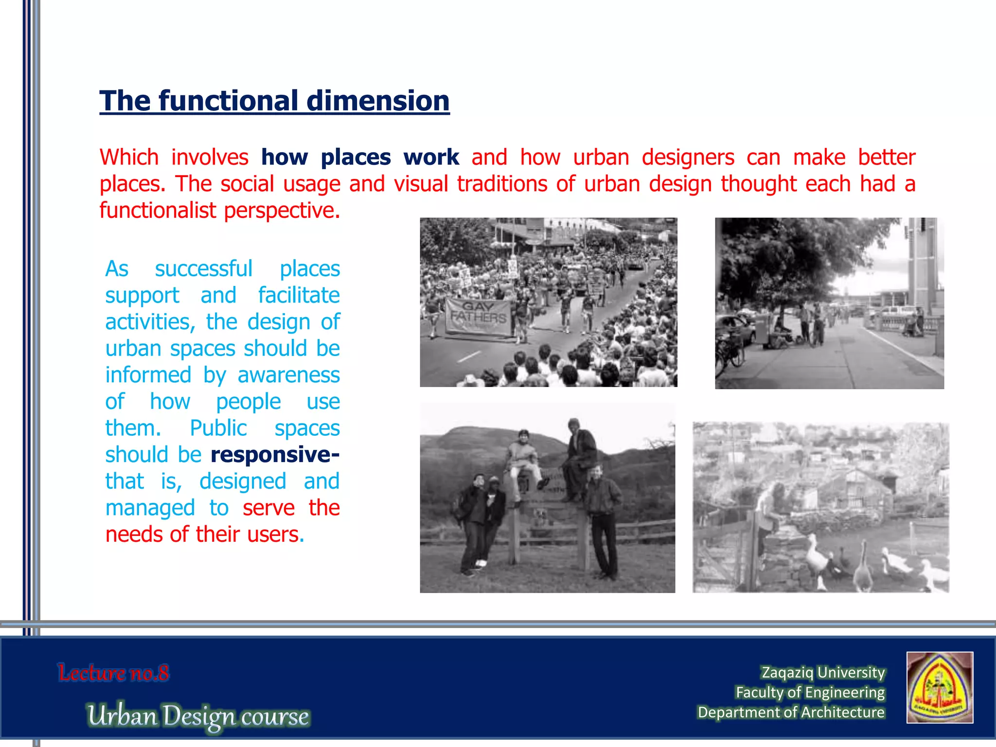 Urban Design - functional dimension | PPTX