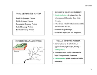 EARTH DRAINAGE PATTERN AND TYPES | PDF