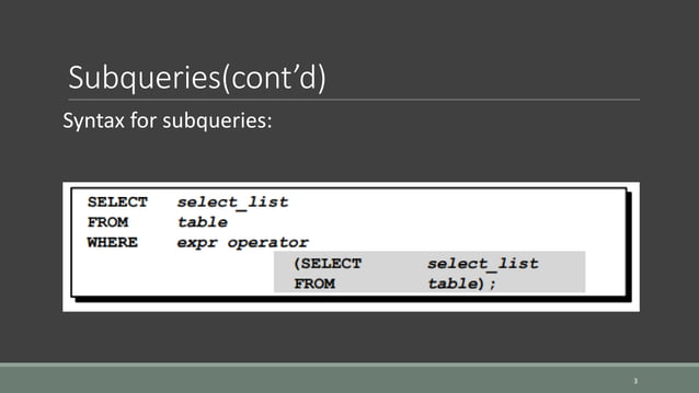 Sql Subqueries Oracle Sql Fundamentals Ppt 8622