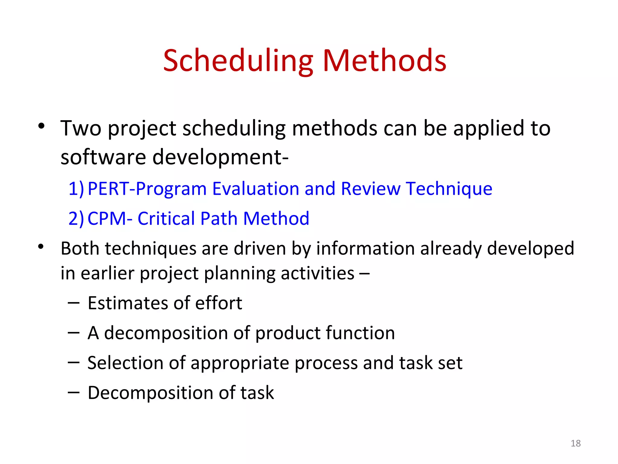 Software Engineering (Project Scheduling) | PPT
