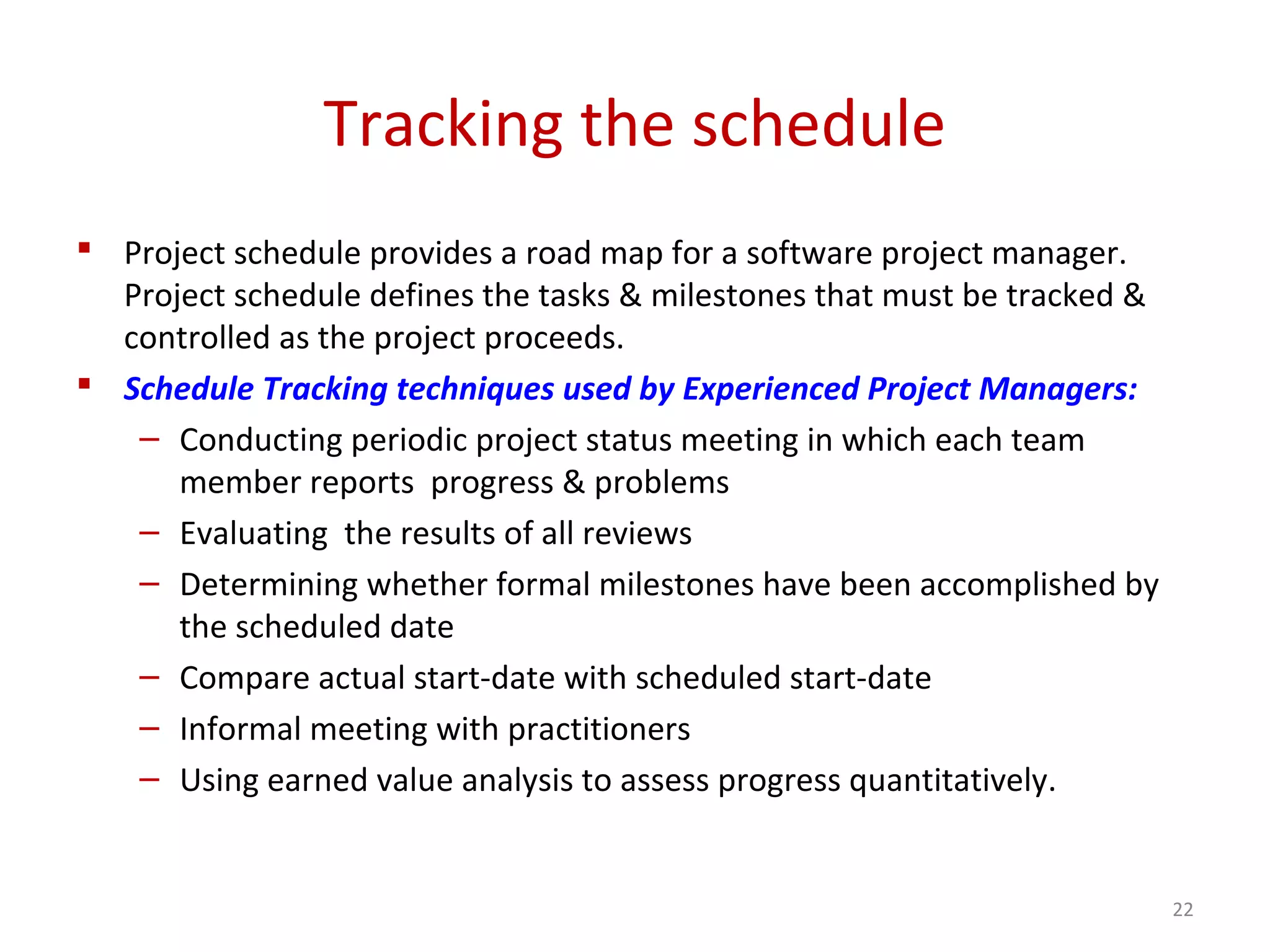 Software Engineering (Project Scheduling) | PPT