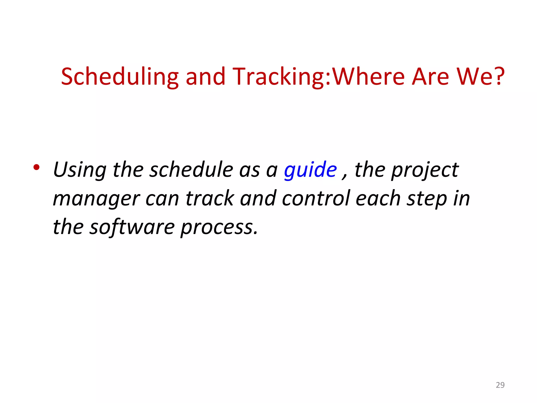 Software Engineering (Project Scheduling) | PPT