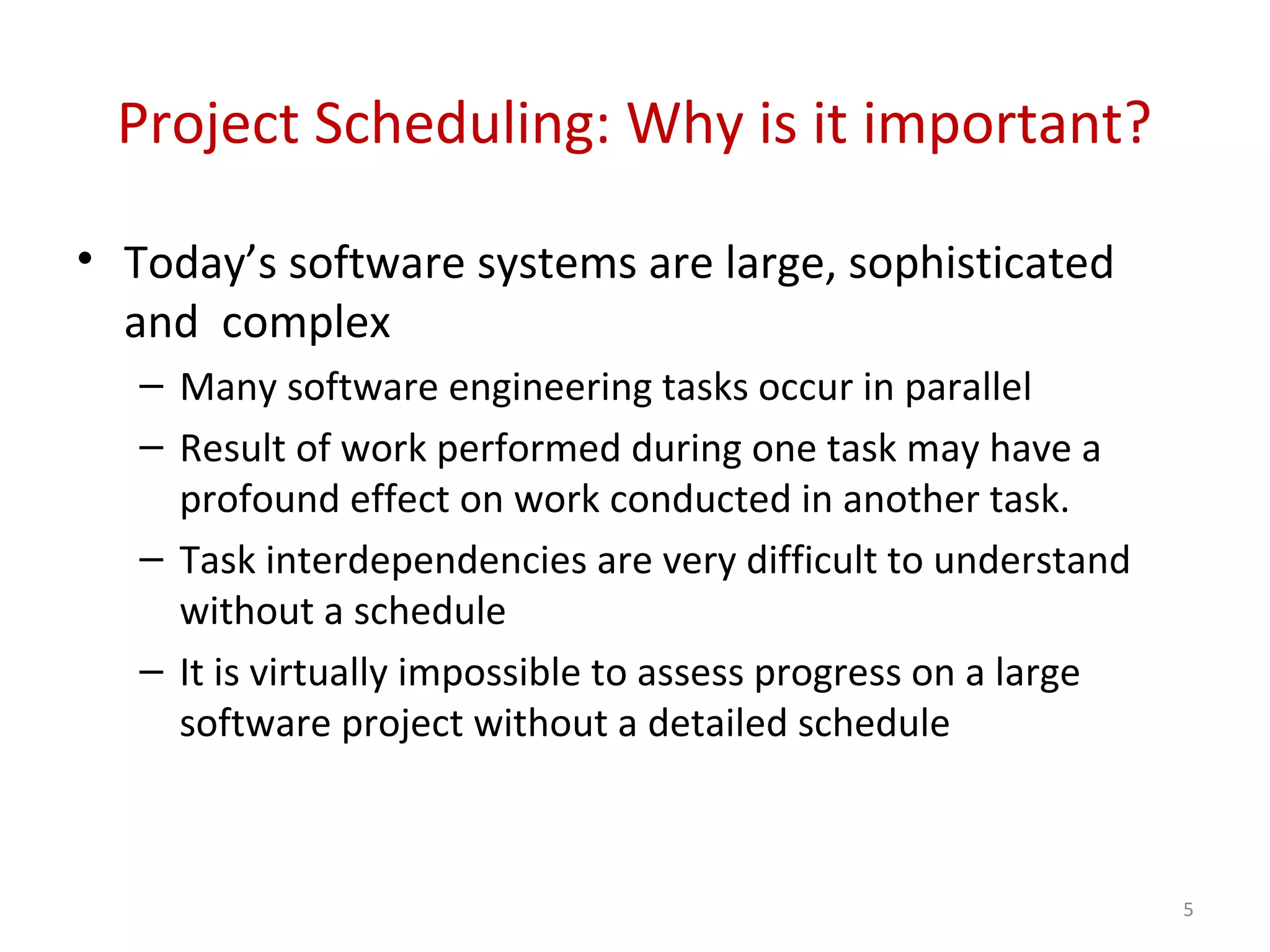 Software Engineering (Project Scheduling) | PPT