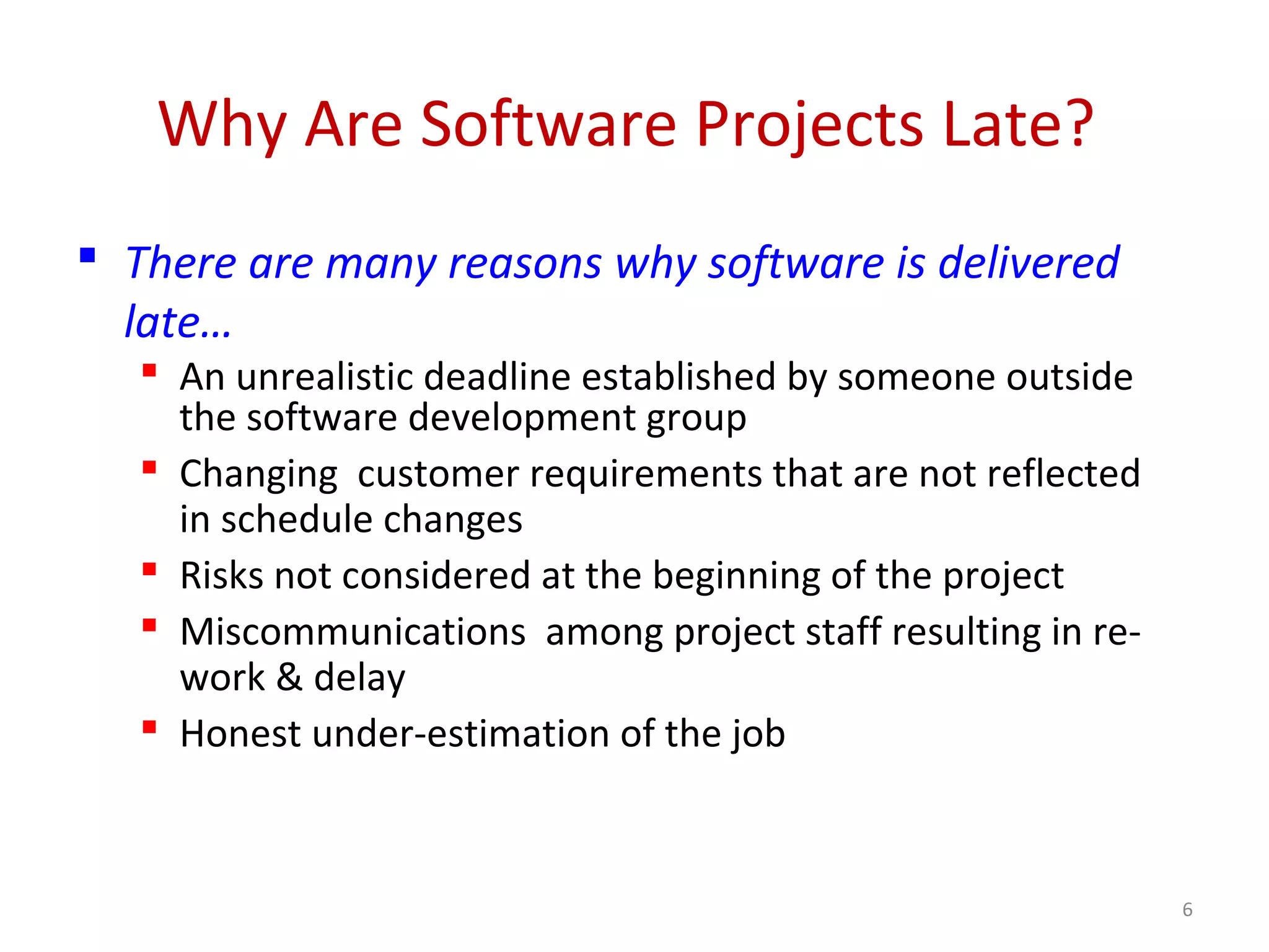 Software Engineering (Project Scheduling) | PPT