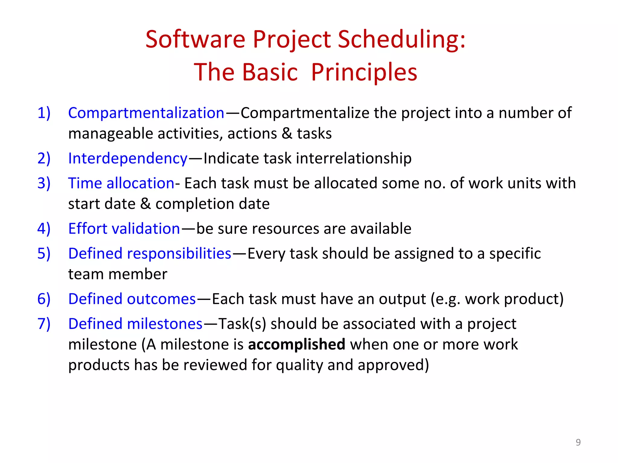 Software Engineering (Project Scheduling) | PPT