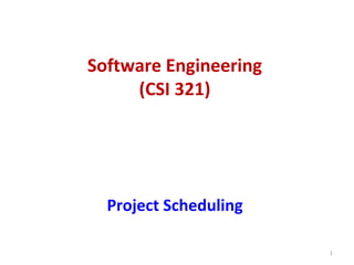 Software Engineering (Project Scheduling) | PPT