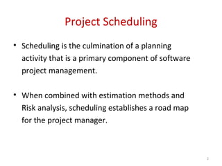 Software Engineering (Project Scheduling) | PPT