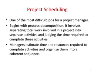 Software Engineering (Project Scheduling) | PPT