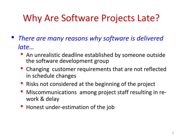Software Engineering (Project Scheduling) | PPT