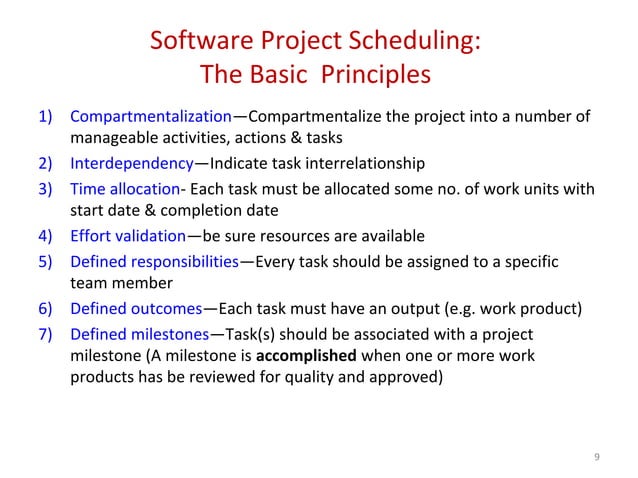 Software Engineering (Project Scheduling) | PPT