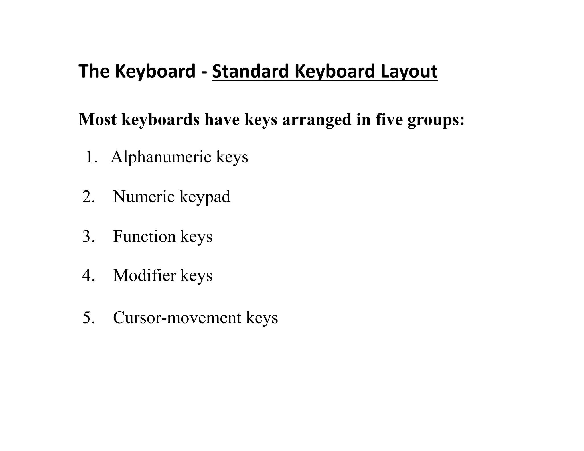 Inputoutput Devices • Input Devices • Types Of Input Devices Ppt