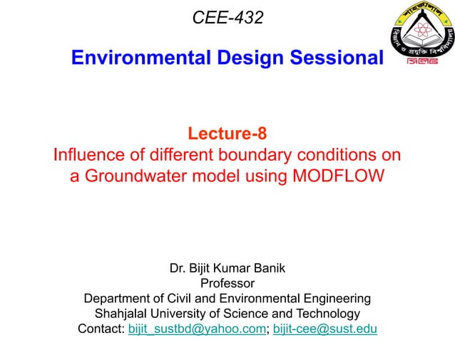 Boundary conditions in groundwater modeling | PDF