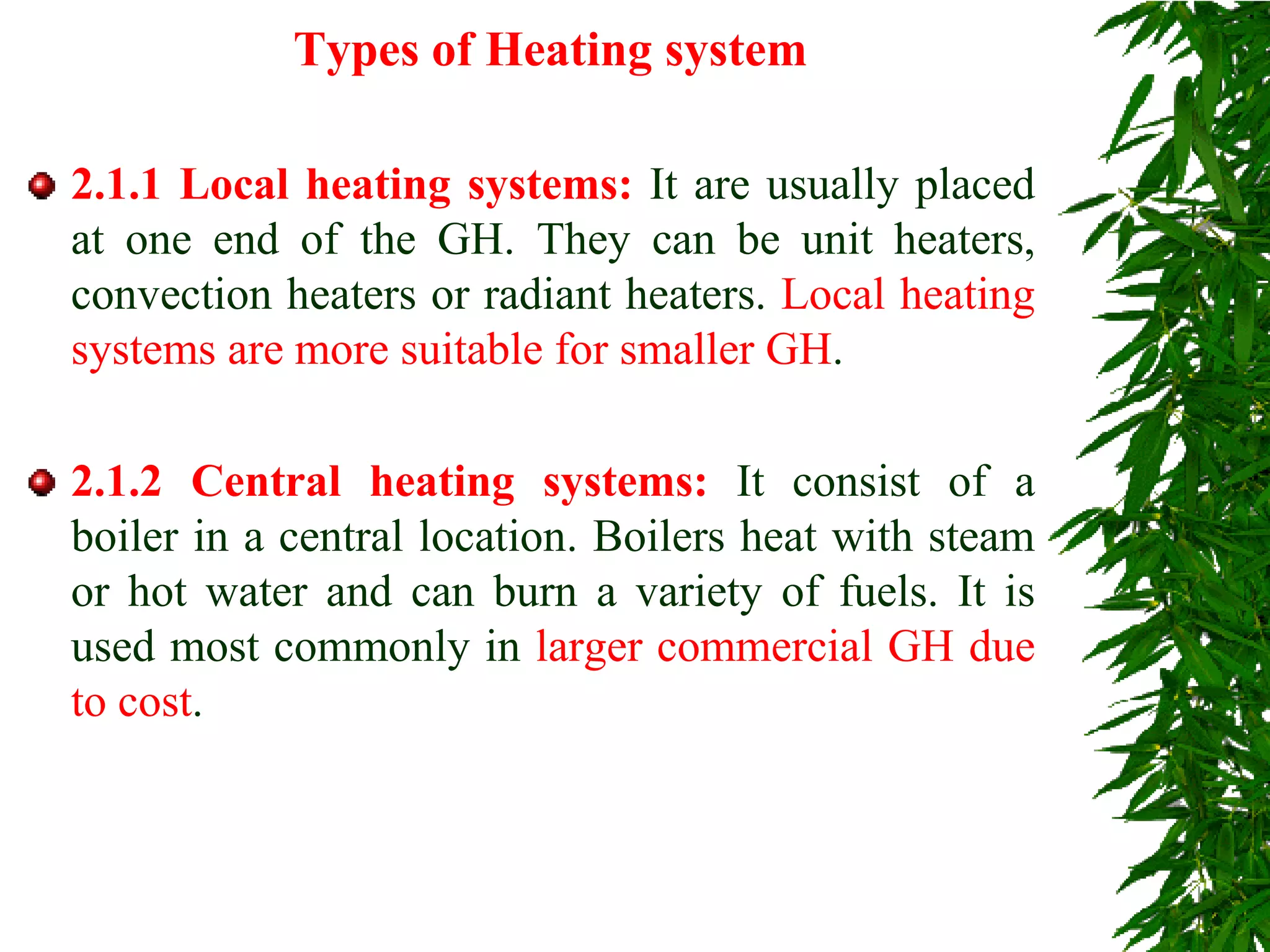 COOLING AND HEATING OF GREENHOUSE | PDF