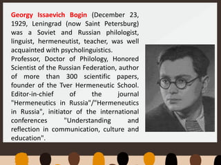 Lecture 8. lp in g.i.bogin's works (1) | PPTX