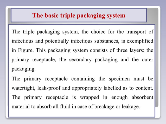 lecture 8.Transportation of biological materials | PPTX | Infectious ...