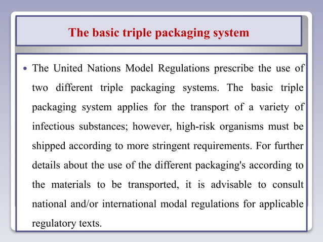 lecture 8.Transportation of biological materials | PPTX | Infectious ...
