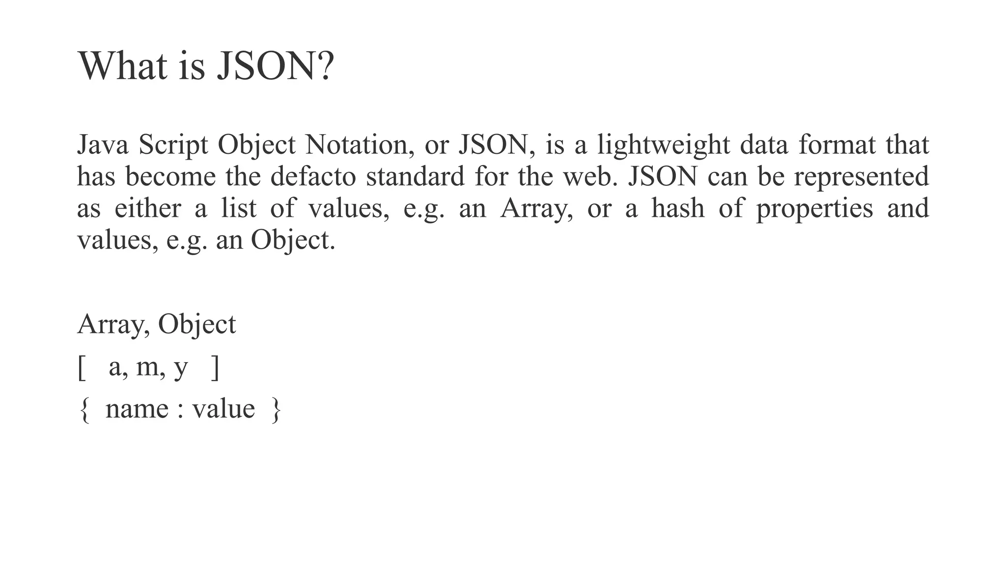 Working with JSON | PPT